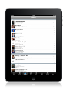 EventPilot conference App Speaker List - Event Technology by ATIV Software