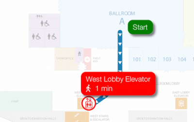 Indoor navigation with the RouteInside Wayfinder app