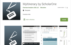 ScholarOne MyItinerary App - Event Technology by ATIV Software