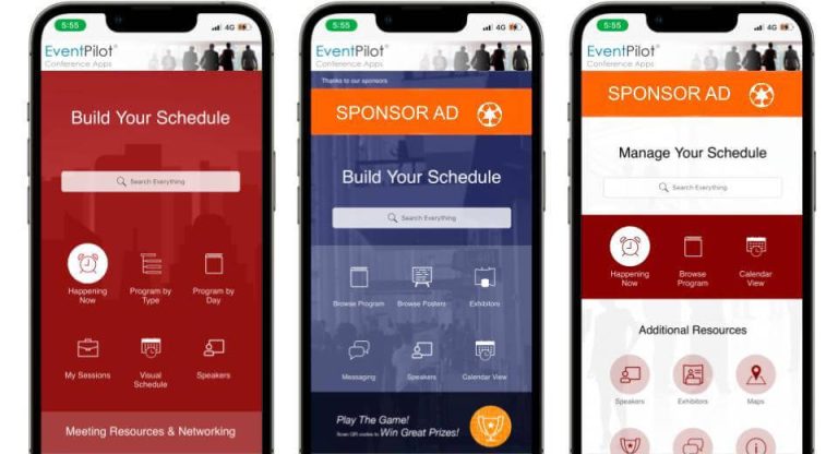 event-app-home-screen-samples - Event Technology by ATIV Software