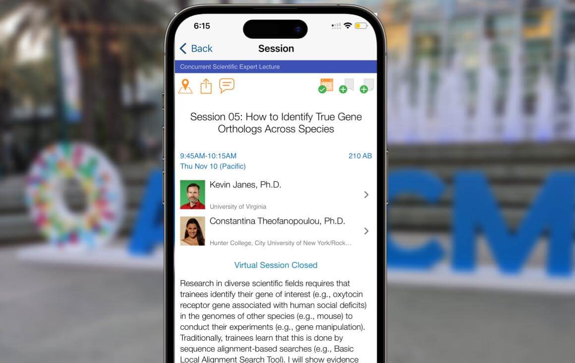 ABRCMS medical conference app session detail - Event Technology by ATIV ...