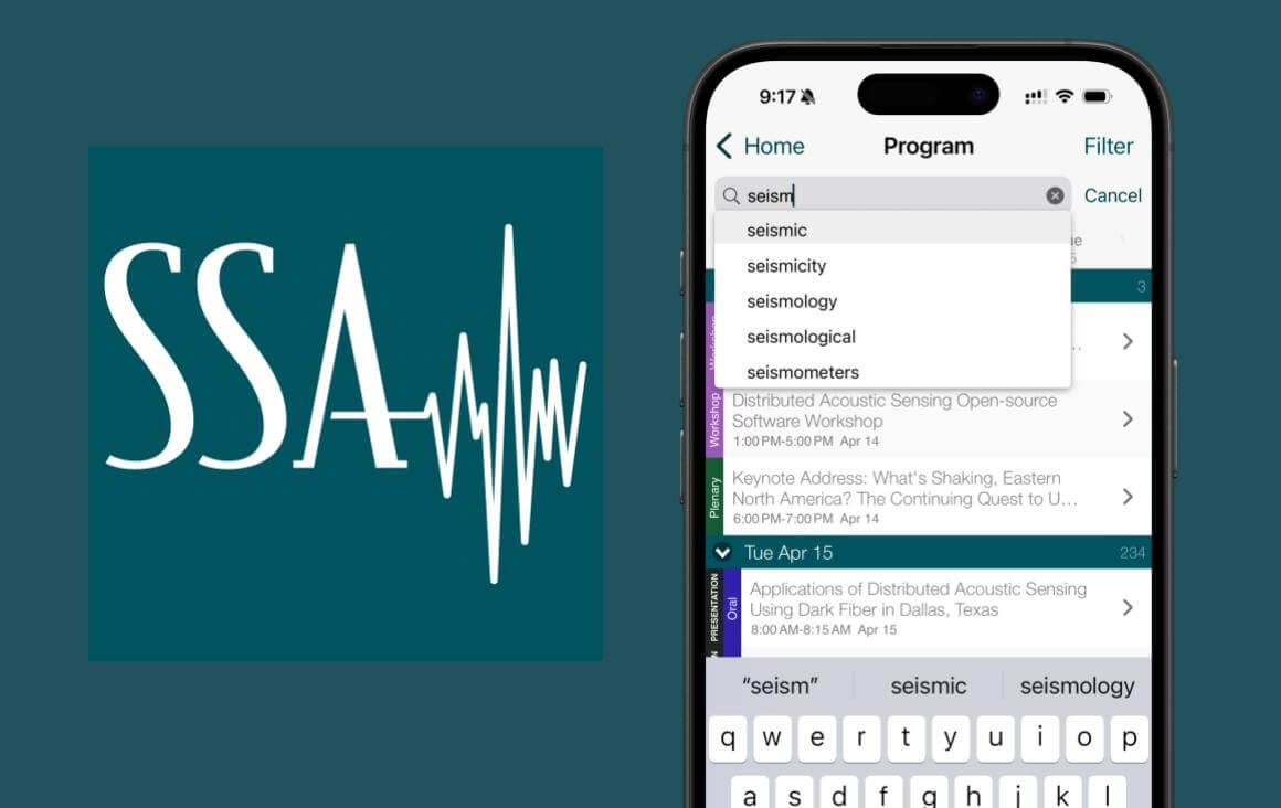 SSA scientific event app - Event Technology by ATIV Software