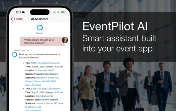 AI assistant for event app to help attendees build their schedule